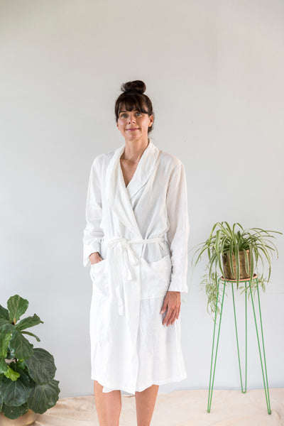 Classic Luxury French Linen Bathrobe – Miss Molly Eco Lux
